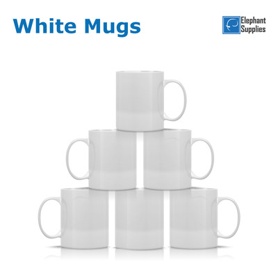 Sublimation Mugs White 11oz Coated Cup Blank Heat Press Transfer Blank ...