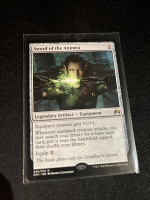 MTG Sword Of The Animist Magic Origins - In Sleeve | eBay