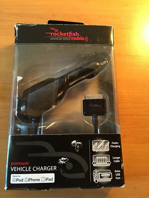 Rocketfish Premium Vehicle 30 Pin Charger for iPod and iPhone RF-PA455 ...