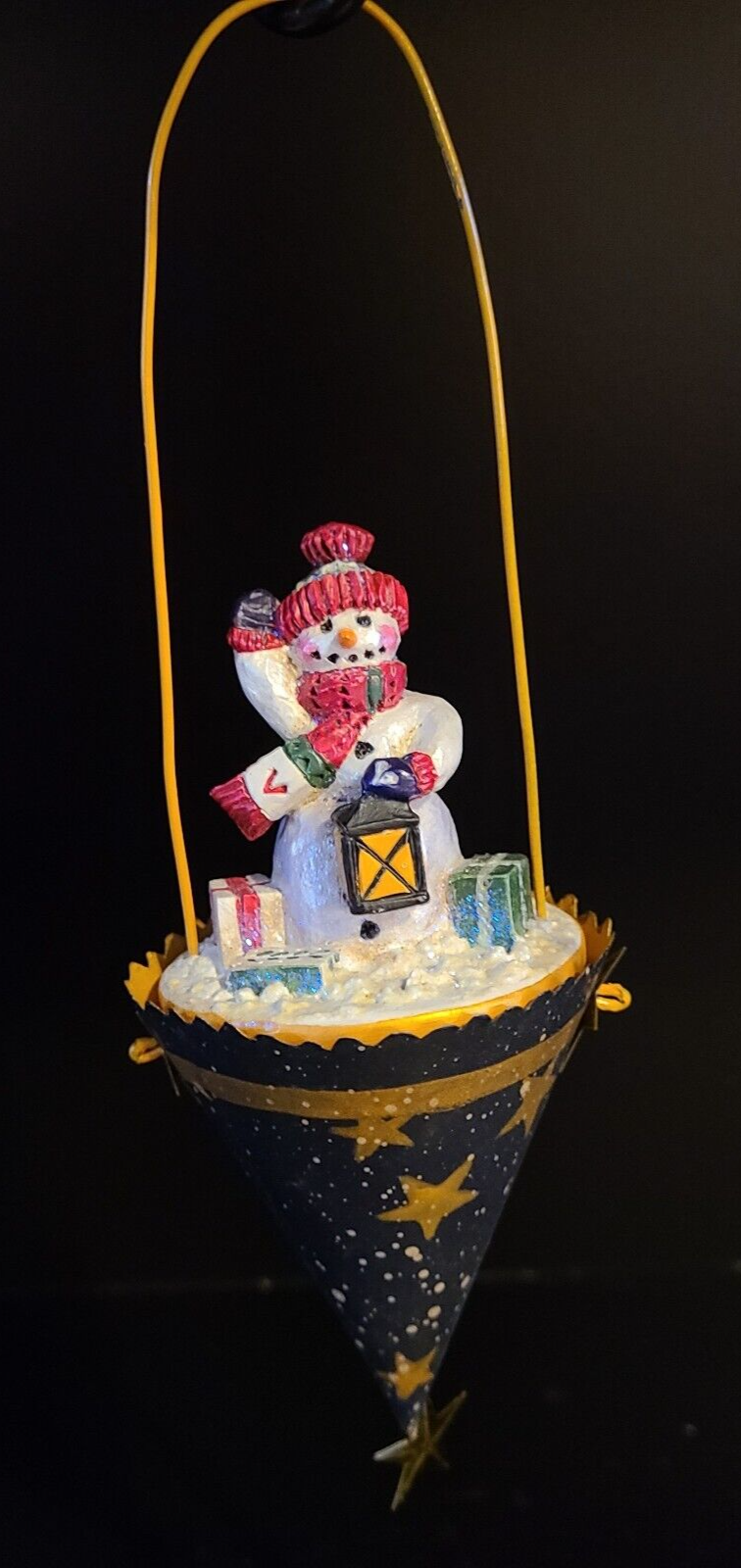 Pam Schifferl Metal Wizard Hat Snowman Trinket Box Hanging Ornament (7. ...