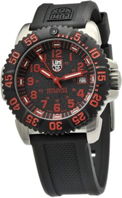 Luminox Authentic 3165 Navy Seal 200mm Dive Steel Red/Black Dial Night ...