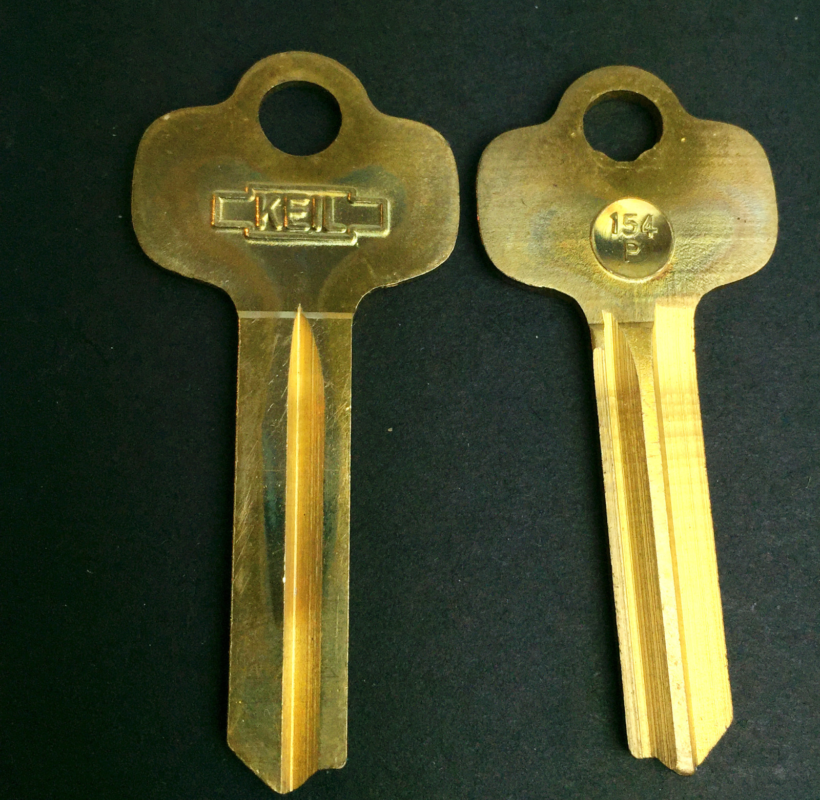 VTG Lot of 2 KEIL 154-P Metal Key Blanks Uncut Keys Made USA | eBay