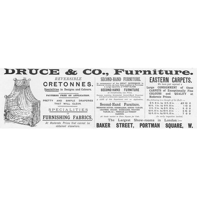 DRUCE & CO Furniture Victorian Advertisement 1892 | eBay