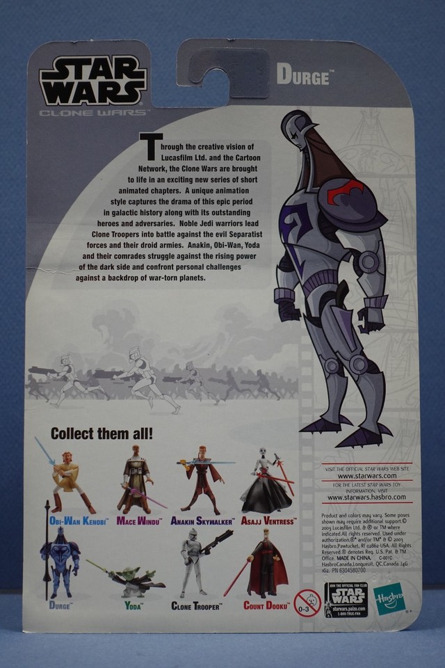 Star Wars Clone Wars Cartoon Network Action Figure 2003 Durge | eBay
