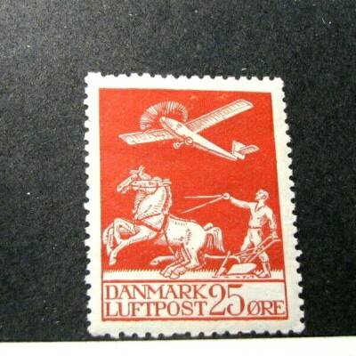 Denmark Scott# C3 Airplane and Plowman 1925-29 MH L440 | eBay