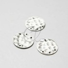 4 Pieces Antique Silver Hammered Round Disc with Multiple Holes-18mm ...