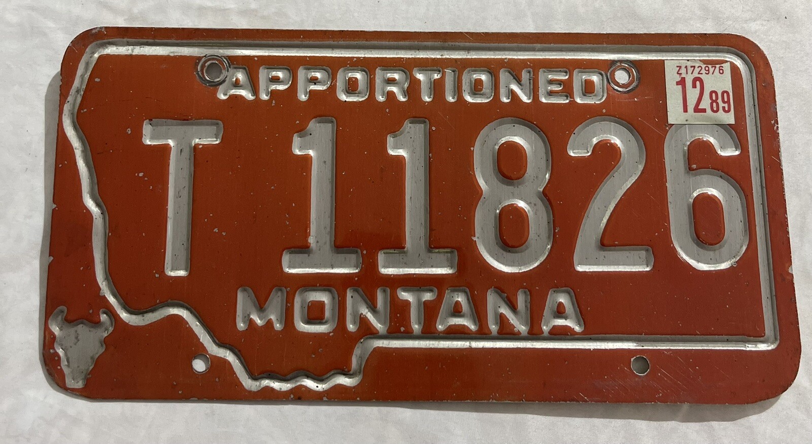 1989 Montana Apportioned License Plate - Surplus Centennial Plate Re ...