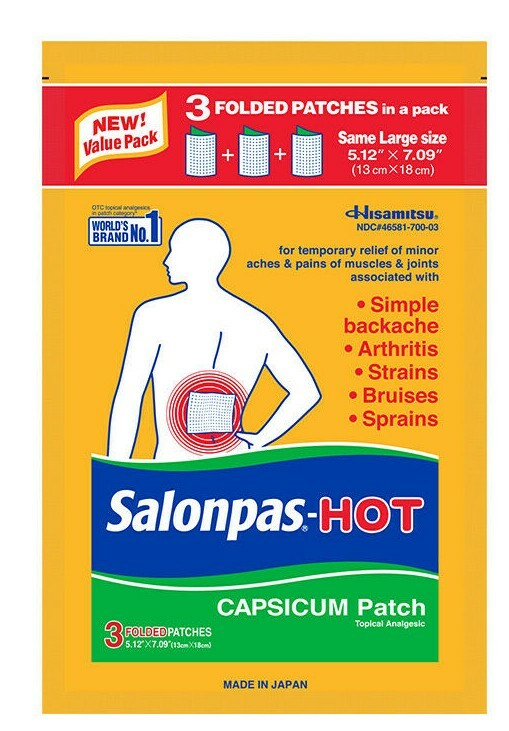 Salonpas Hot Capsicum Patch - 3 Pack for sale online | eBay
