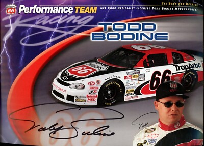 Todd Bodine Signed Phillips 66 Performance Team Hero Card | eBay