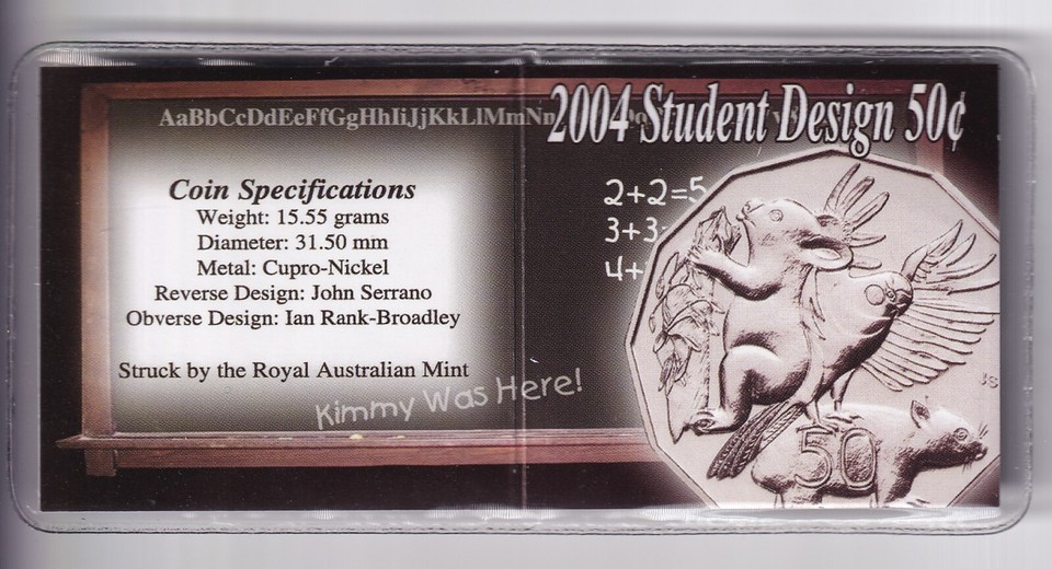 AUSTRALIAN: 2004 50 CENT STUDENT DESIGN UNC COIN IN FLIP .. .. | eBay