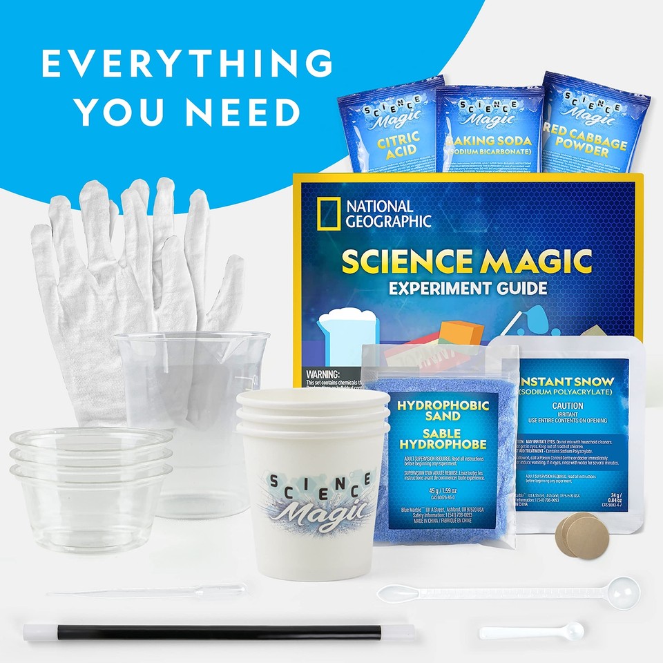 NATIONAL GEOGRAPHIC Magic Chemistry Set - Science Kit for Kids with 10 ...