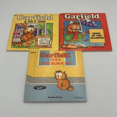Garfield Jim Davis Lot Of 3 1980s Mini Story Books Random House Vintage ...