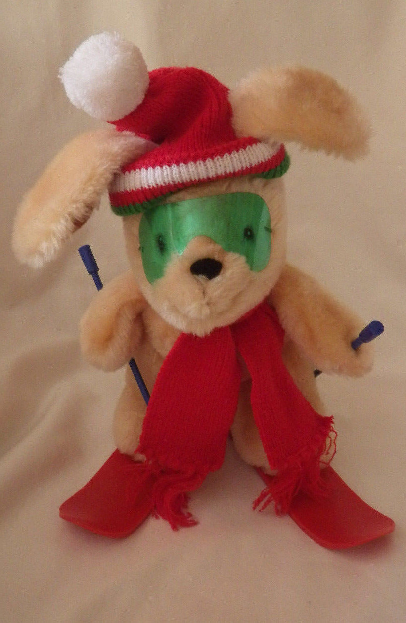 Russ Moguls Winter Dog Skiing Skis Plush Toy Stuffed Animal 12" Tall | eBay