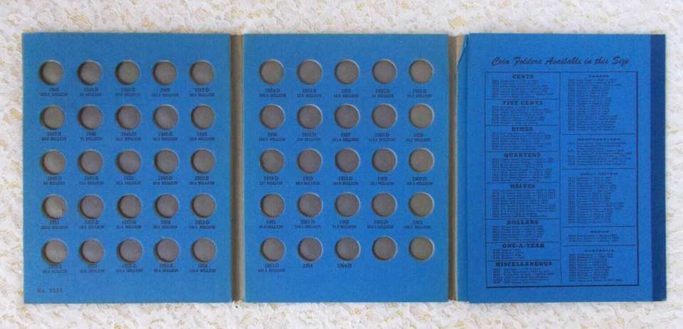 Vintage Whitman #9029 Roosevelt Dime Coin Folder Collection Starting ...
