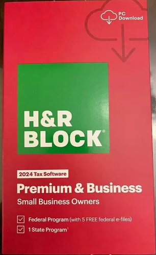 H&R Block Tax Software Premium & Business 2024 PC Only [Boxed Key Card ...