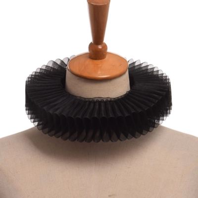 Elizabethan Black Ruff Collar Renaissance Neck Ruff Tudor Collar Gothic ...