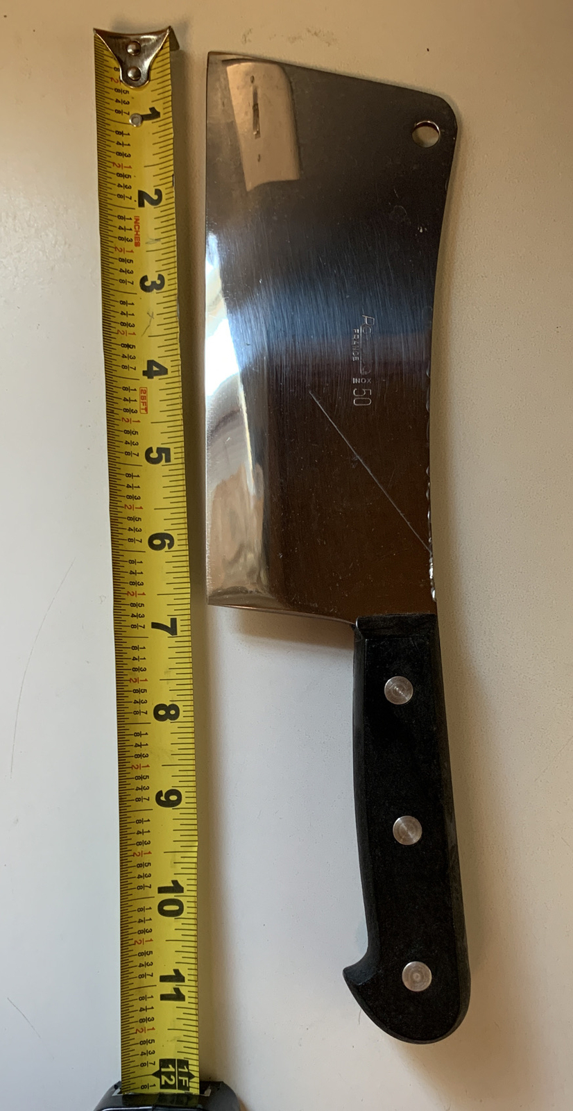 ROWOCO 50 France Meat Cleaver French Knife Chopper Full Tang VERY NICE ...