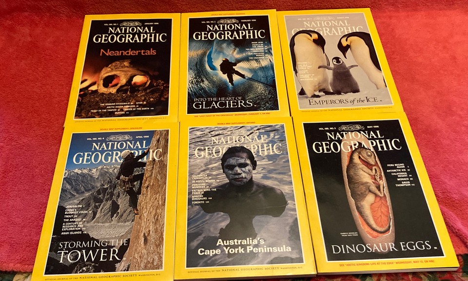 NATIONAL GEOGRAPHIC MAGAZINES 1996 12 Issues Complete Year in Slipcases ...