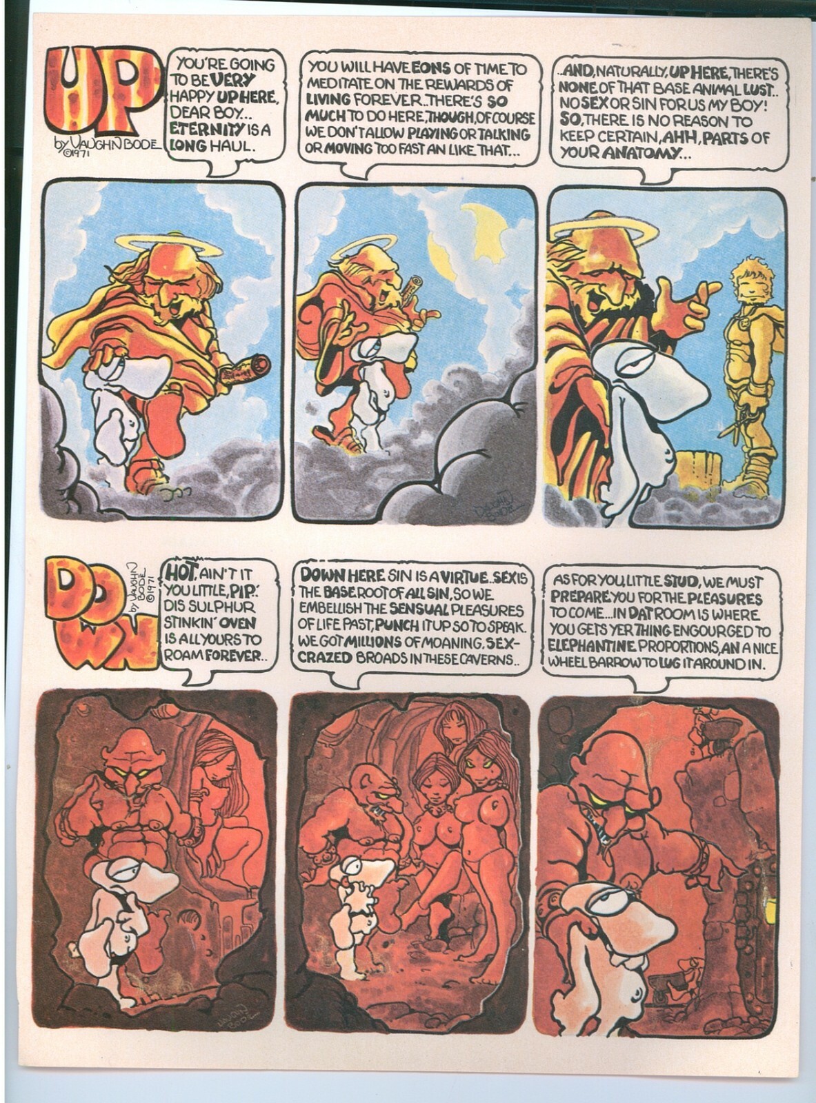 Bode's UP Vaughn Bode's Comic strip magazine 10.5x8 1971 | eBay