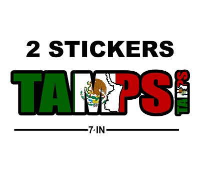 2 Sticker TAMPS - TAMAULIPAS Mexico Flag - Estado Car Window Laptop Map ...