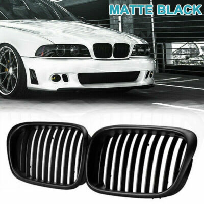 Matte Black Front Kidney Grilles Grill For BMW E39 5-series 523/525/528 ...