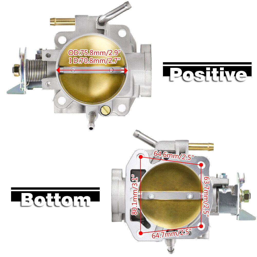 Throttle Body 70mm W/ TPS & MAP Sensor For Honda Civic Integra B/D/F/H ...