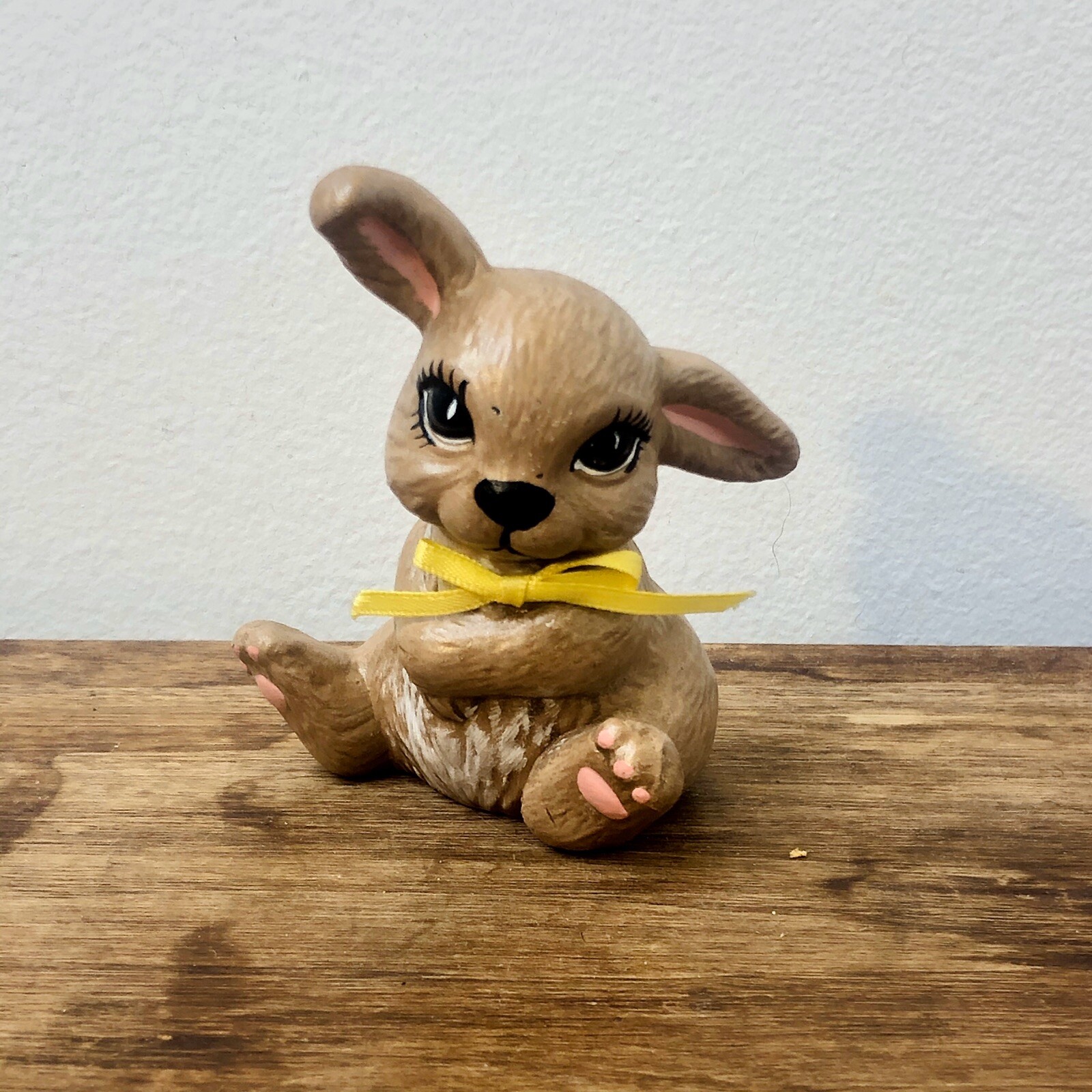 Vintage Brown Ceramic Bunny Rabbit Figurine 1987 Easter Spring Decor 3 ...