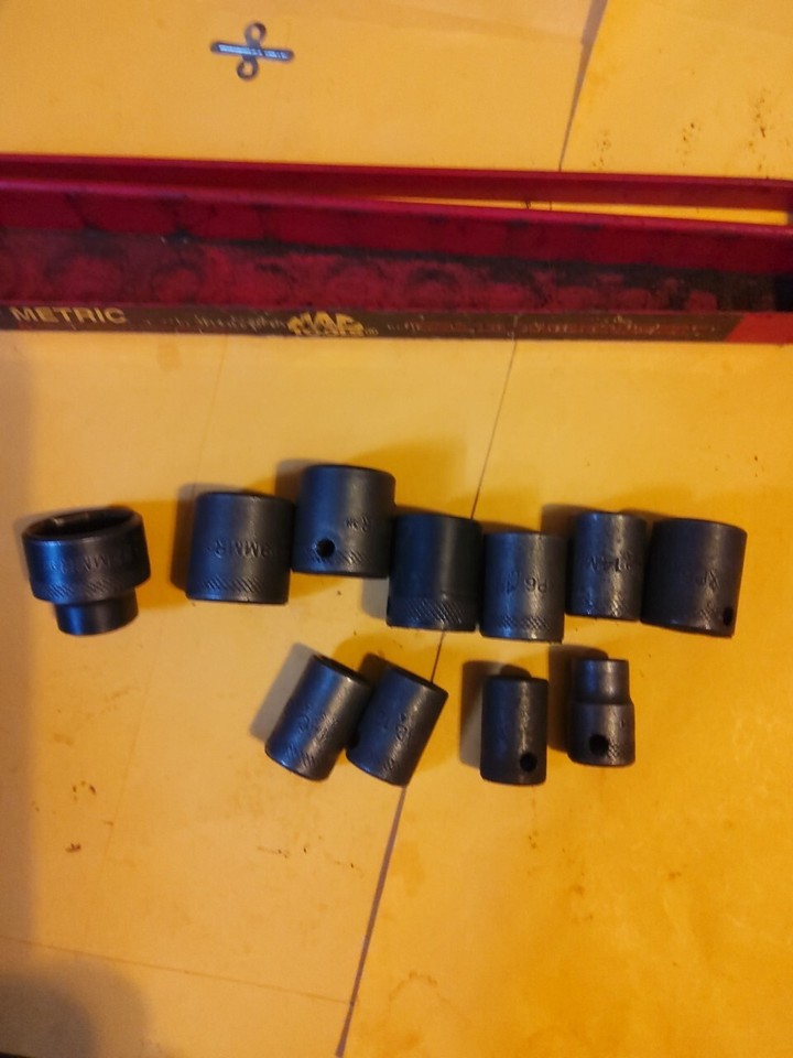 MAC Tools USA 11pc Metric Shallow Impact Socket Set 3/8 Drive 6 Point ...