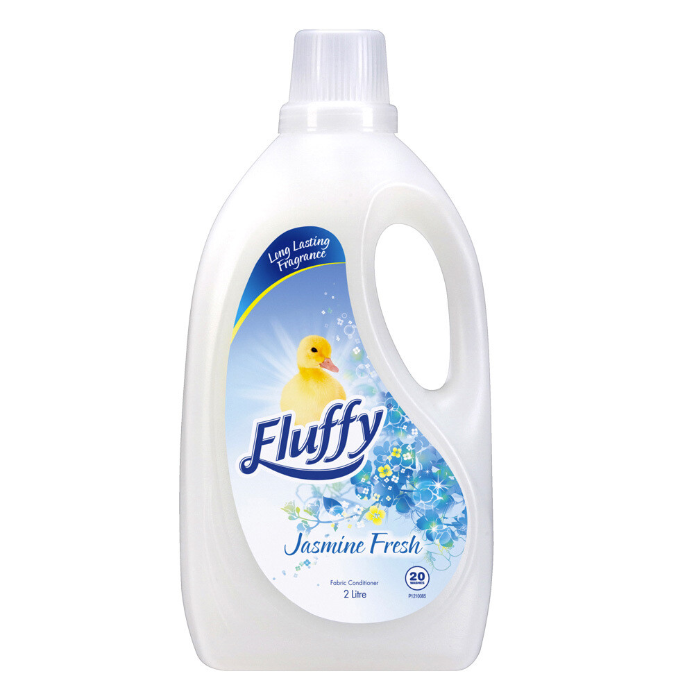 2x Fluffy 2L Fabric Washing Softener Laundry Conditioner Jasmine Fresh ...