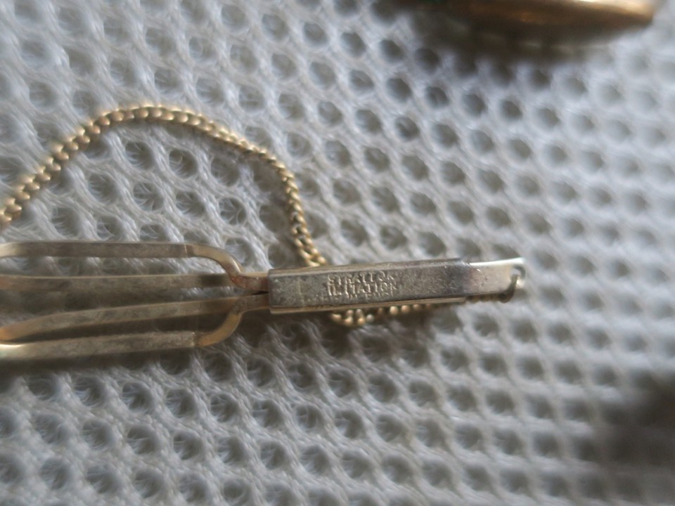 Vintage Screw Top Bakelite Studs Box & mixed vintage cufflinks, tie pin ...