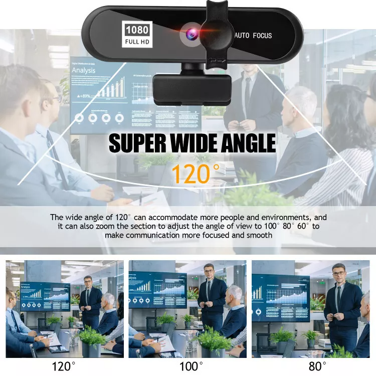 1080P Full HD USB Webcam Camera Auto Focus with Microphone For PC ...