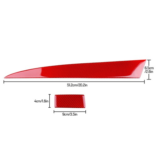 For Mazda 3 2010-2013 Red Passenger Front Dash Cover Sticker Carbon ...