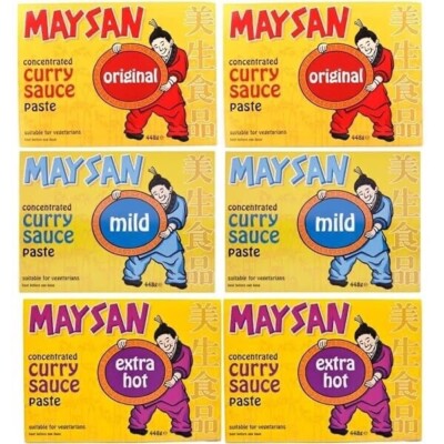 Maysan Curry Sauce Paste Original Mild Malaysian Extra Hot Gravy - 2 TUB BUNDLE | eBay UK