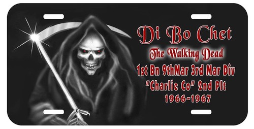Grim Reaper Auto License Plate Personalize Gifts Men Goth 1/9 Di Bo ...