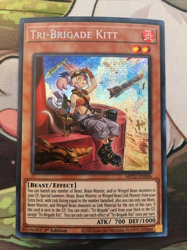 Yugioh x1 Tri-Brigade Kitt MP22-EN006 Prismatic Secret Rare 1st Edition ...