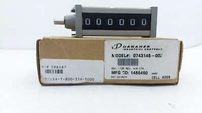 DANAHER 0743146-002 VEEDER-ROOT COUNTER 6 DIGIT DISPLAY NIB | eBay