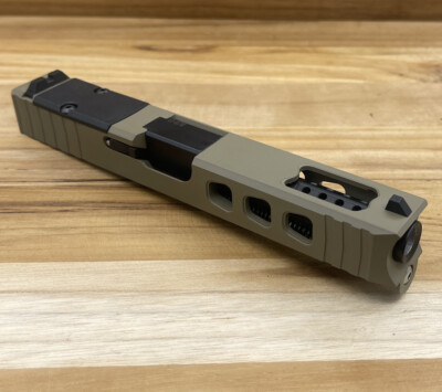 For Glock 17 Complete Slide gen3 FDE RMR Top Port Lightning PORTED ...