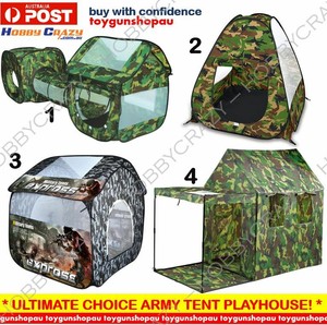 ARMY PLAY TENT BOYS INDOOR PLAYHOUSE KIDS ARMY TOY GUN TENT TENT POP ...