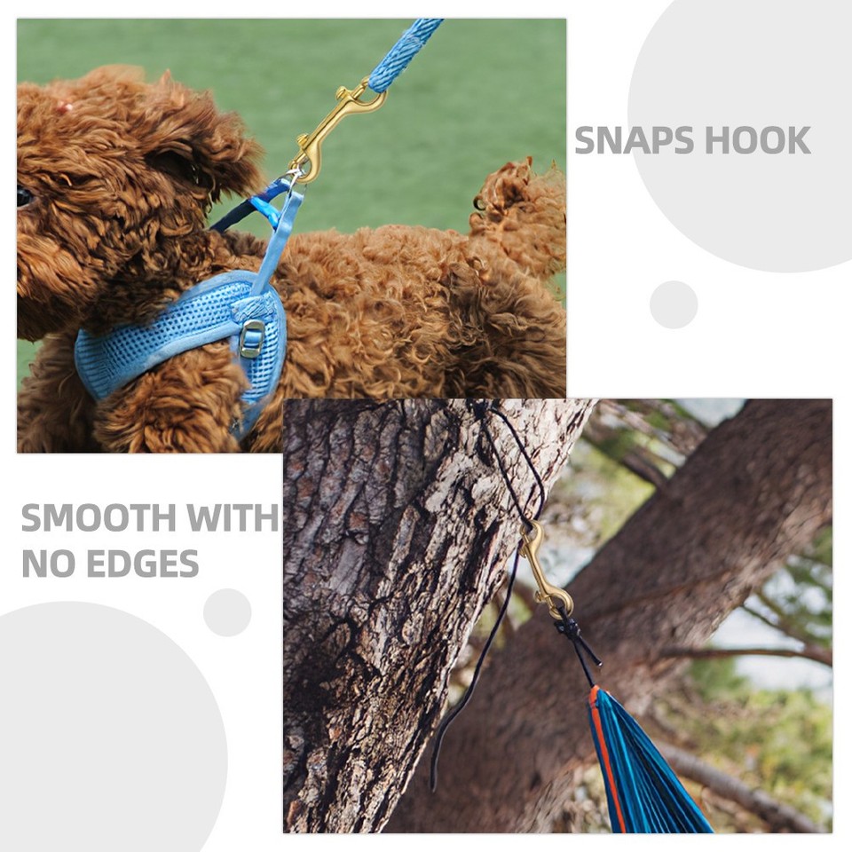 2Pcs Double Side Leash Clips Heavy Duty Clips Pet Dog Leash Hooks Eye ...