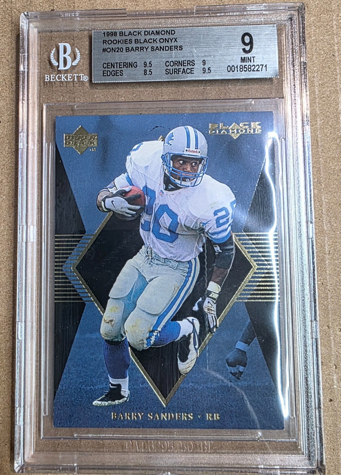 1998 Black Diamond Barry Sanders Rookies Black Onyx True 1/1 HOF GOAT ...