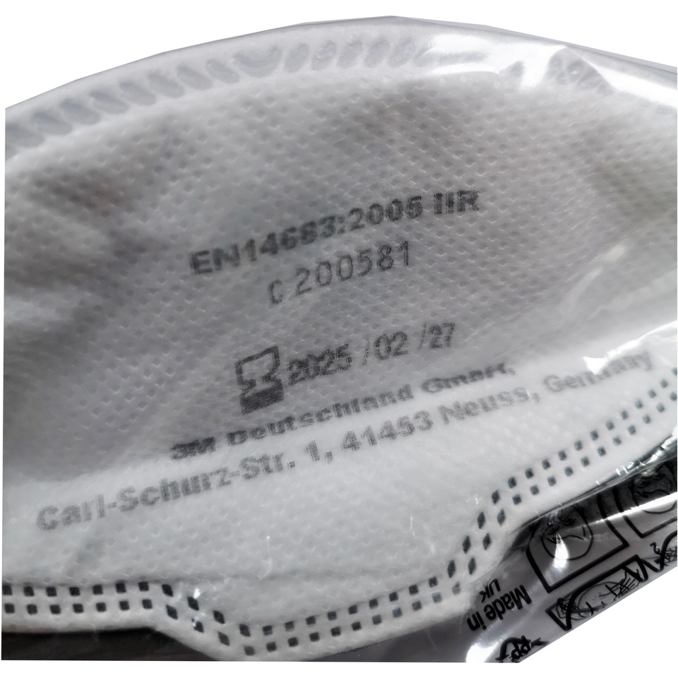 3M Aura 1863+ FFP3 Respirator N99 Medical Face Mask IIR Unvalved ...