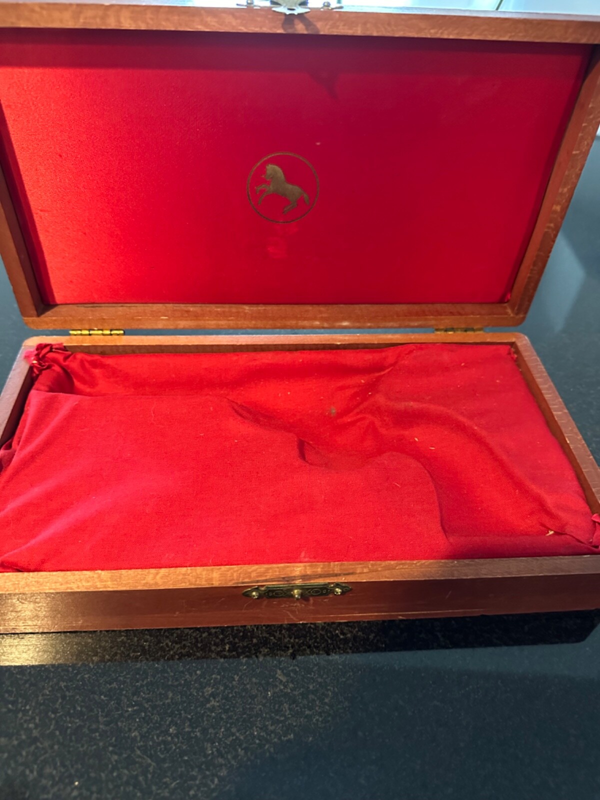 Original COLT Wooden RED Velvet Revolver Presentation Box has seen a ...