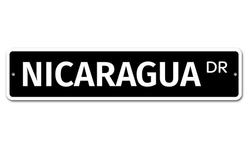 6861 SS Nicaragua 4" x 18" Novelty Street Sign Aluminum | eBay