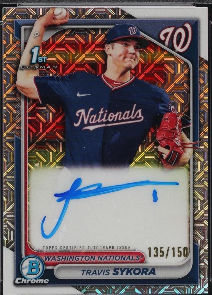 2024 Bowman - Chrome Prospect Autographs Travis Sykora #CPA-TSY Hta ...