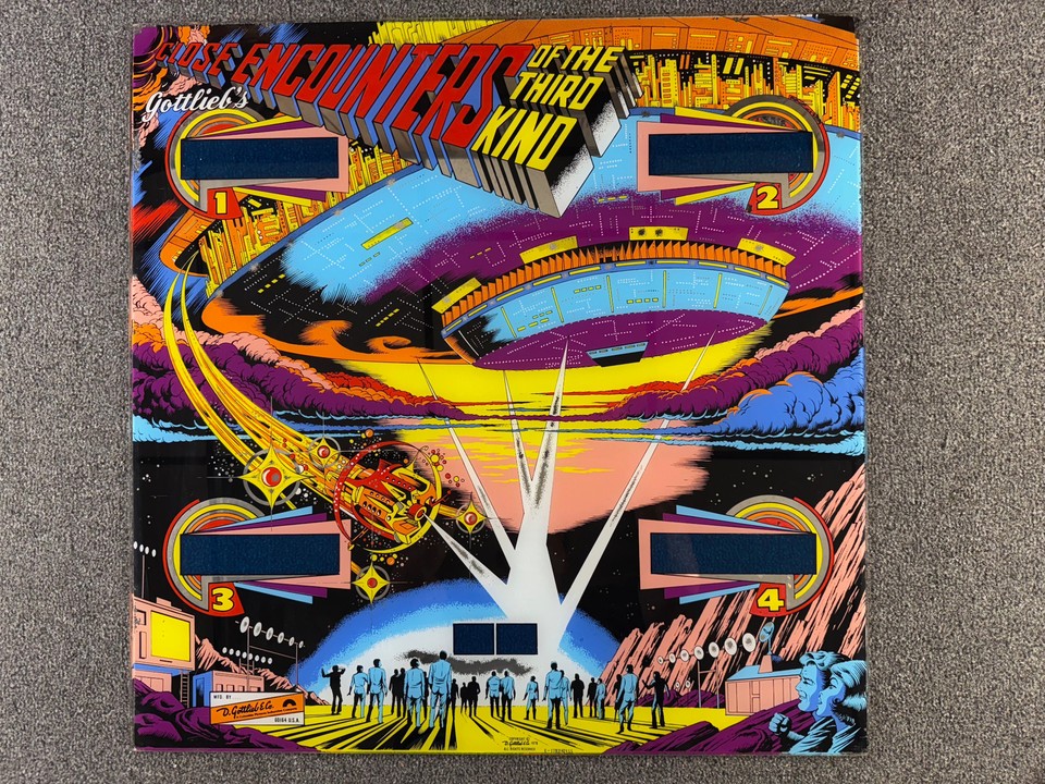 Gottlieb Close Encounters of the 3rd Kind Pinball Machine Backglass ...
