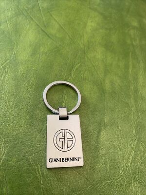 GIANI BERNINI GOLD BROWN LEATHER KEY FOB BAG CHARM KEYCHAIN HANGTAG | eBay