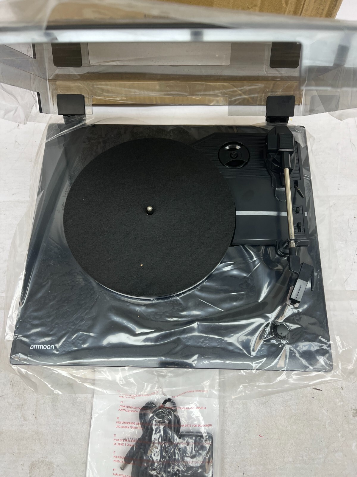 Ammoon Vinyl Record Player Black DA206 AM15 for sale online | eBay