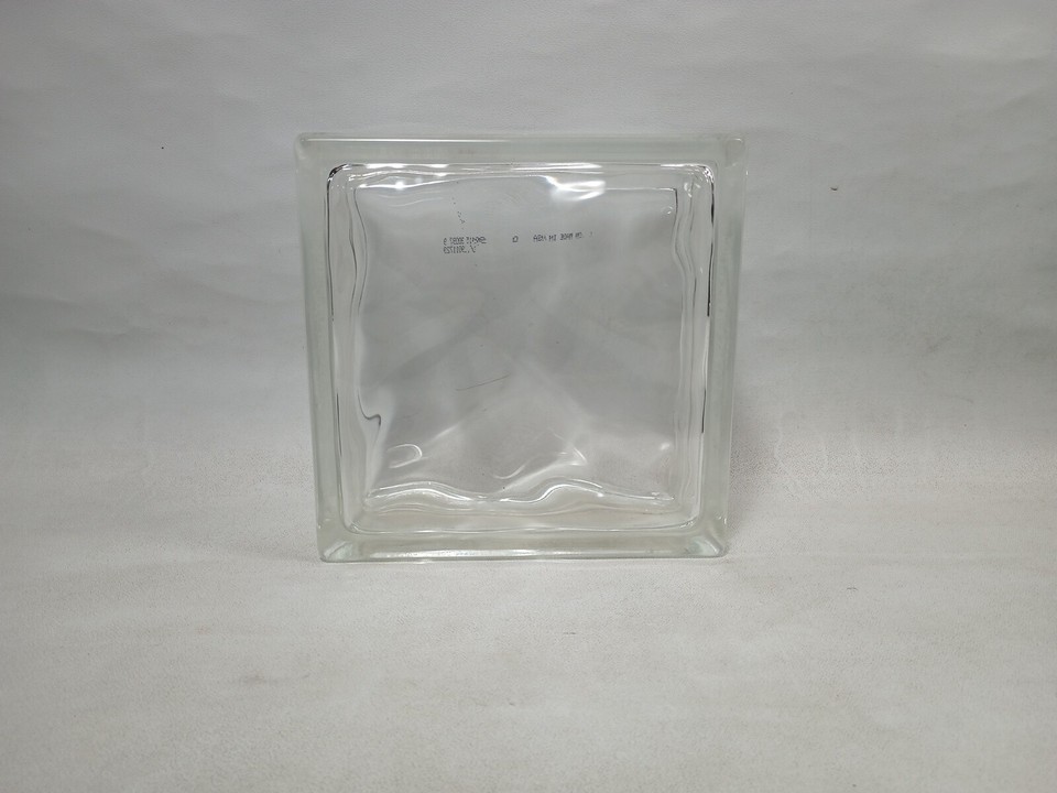 Pittsburgh Corning Decora Glass Block 8x8X3" RETIRED New Wavy Brick NOS ...