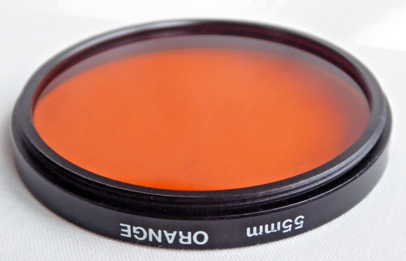 Ensign Orange 55mm Filter with Round Plastic Container | eBay UK