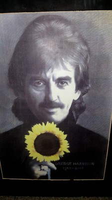 George Harrison (The Beatles) Time Magazine Print With Sunflower | eBay